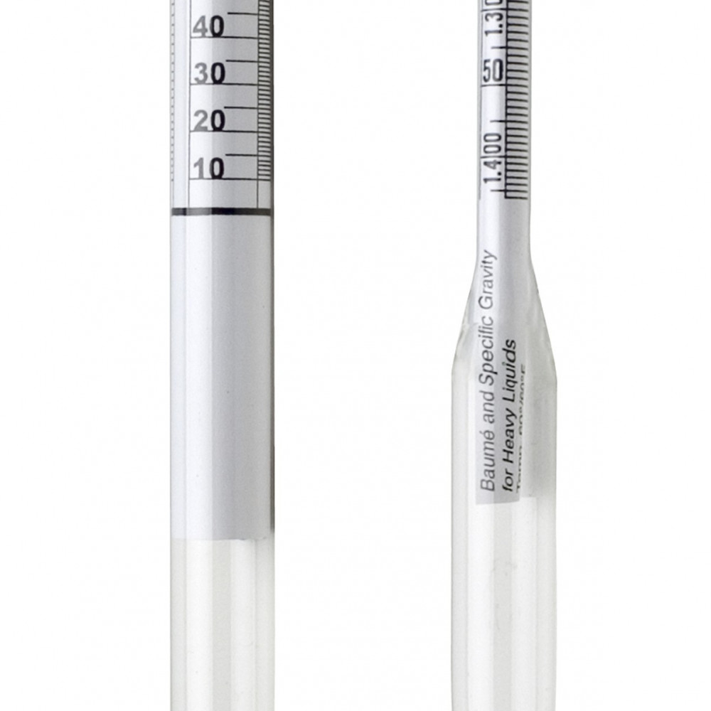 Bel-Art, H-B DURAC 1.000/2.000 Specific Gravity and 0/70 Degree Baume Dual Scale Hydrometer for ...